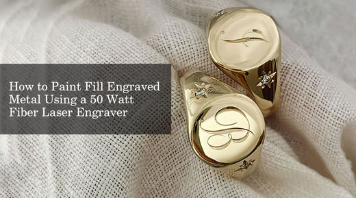 How to Paint Fill Engraved Metal Using a 50 Watt Fiber Laser Engraver ...