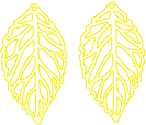 Elegance in Nature: Laser-Engraved Leaf Earrings — Monportlaser