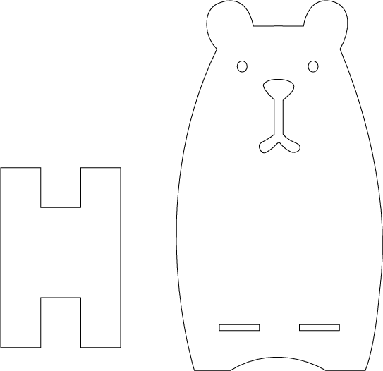 Nature's Charms: Laser-Engraved Bear Bracket – Monportlaser