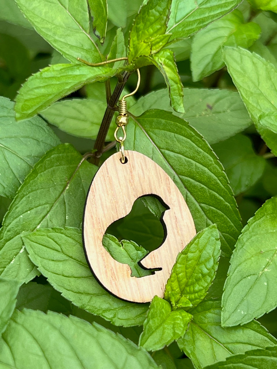 Baby Chick side profile earrings — Monportlaser