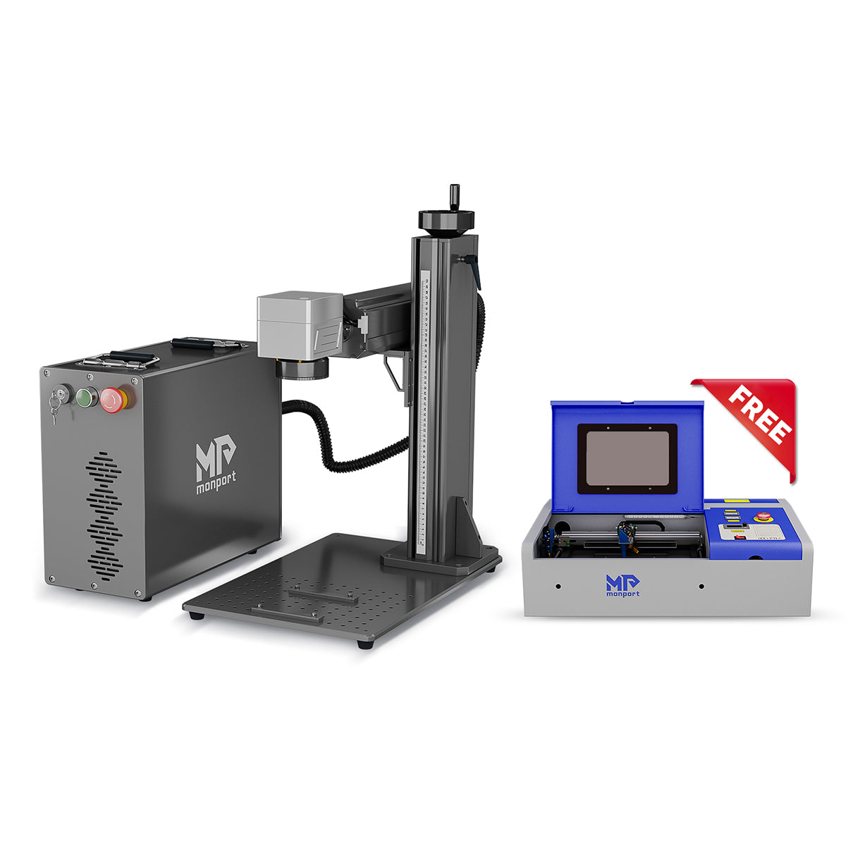 Monport GPro 100W Split MOPA Fiber Laser Engraver & Marking Machine Wi ...
