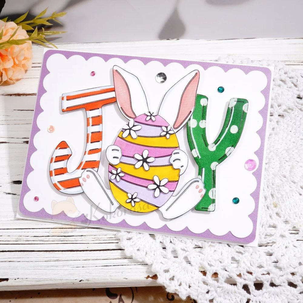 'JOY' Bunny and Egg — Monportlaser