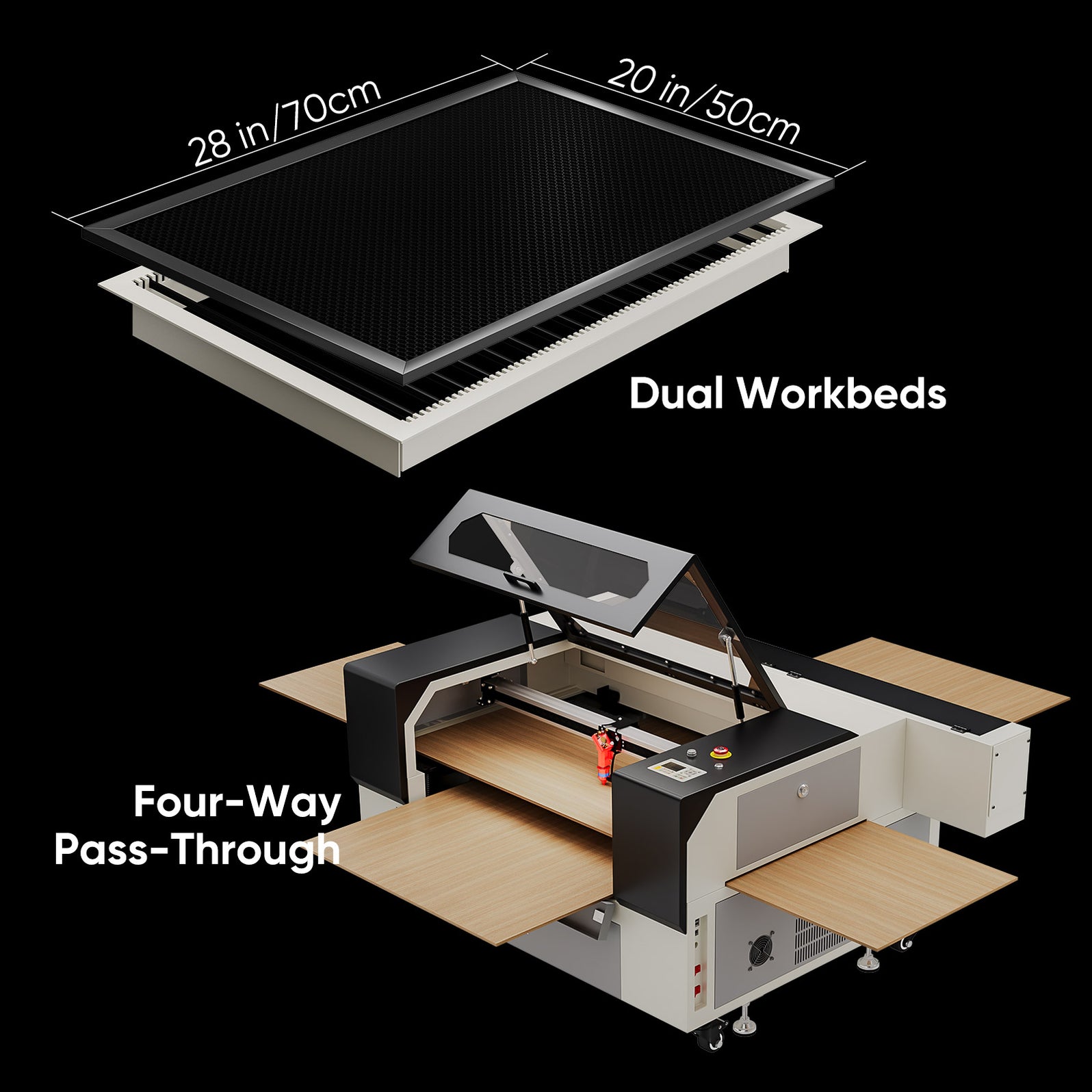 Special Offer | Monport 80W CO2 Laser Engraver & Cutter (28" x 20") wi ...