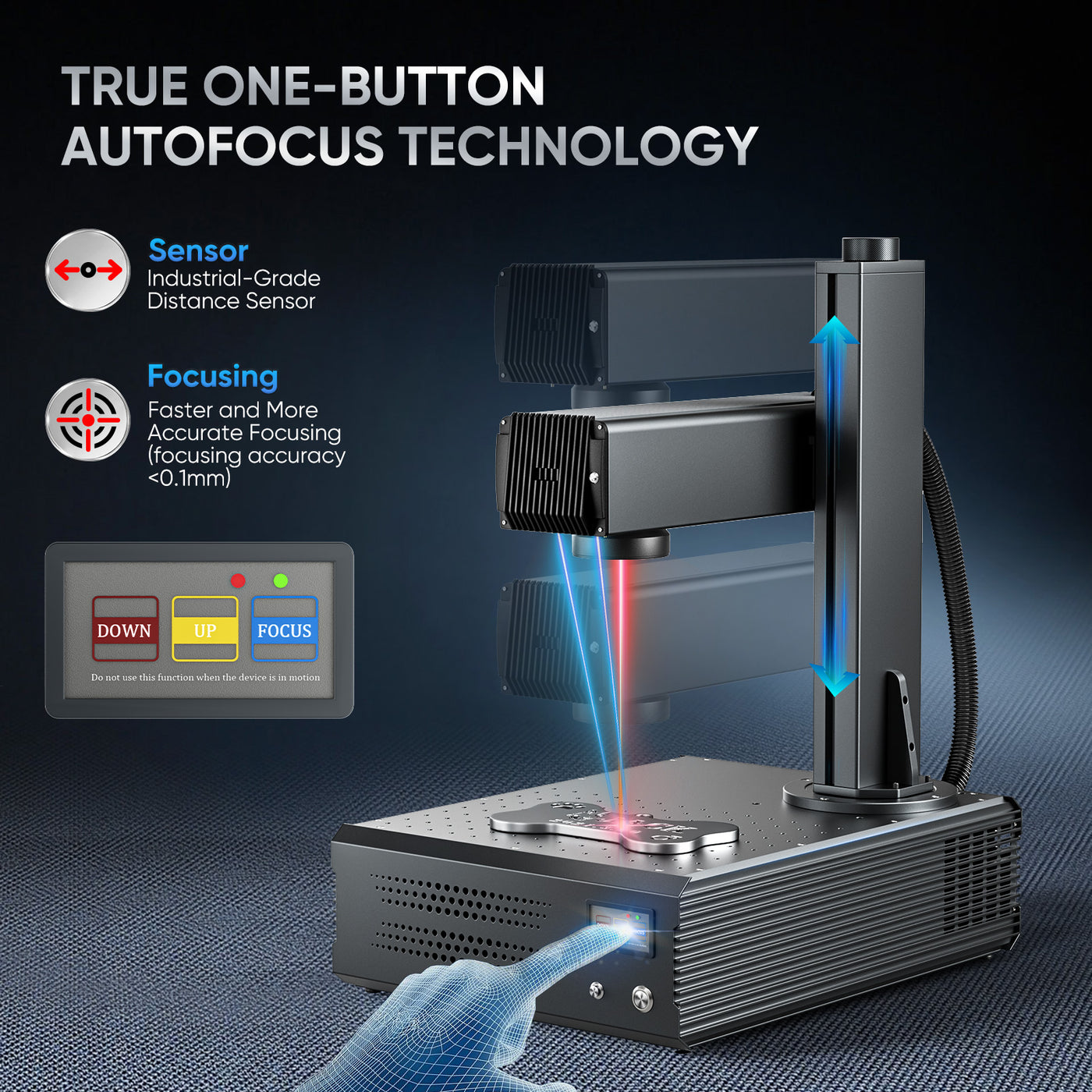 Monport GA 100W Upgraded Integrated MOPA Fiber Laser Engraver & Markin ...