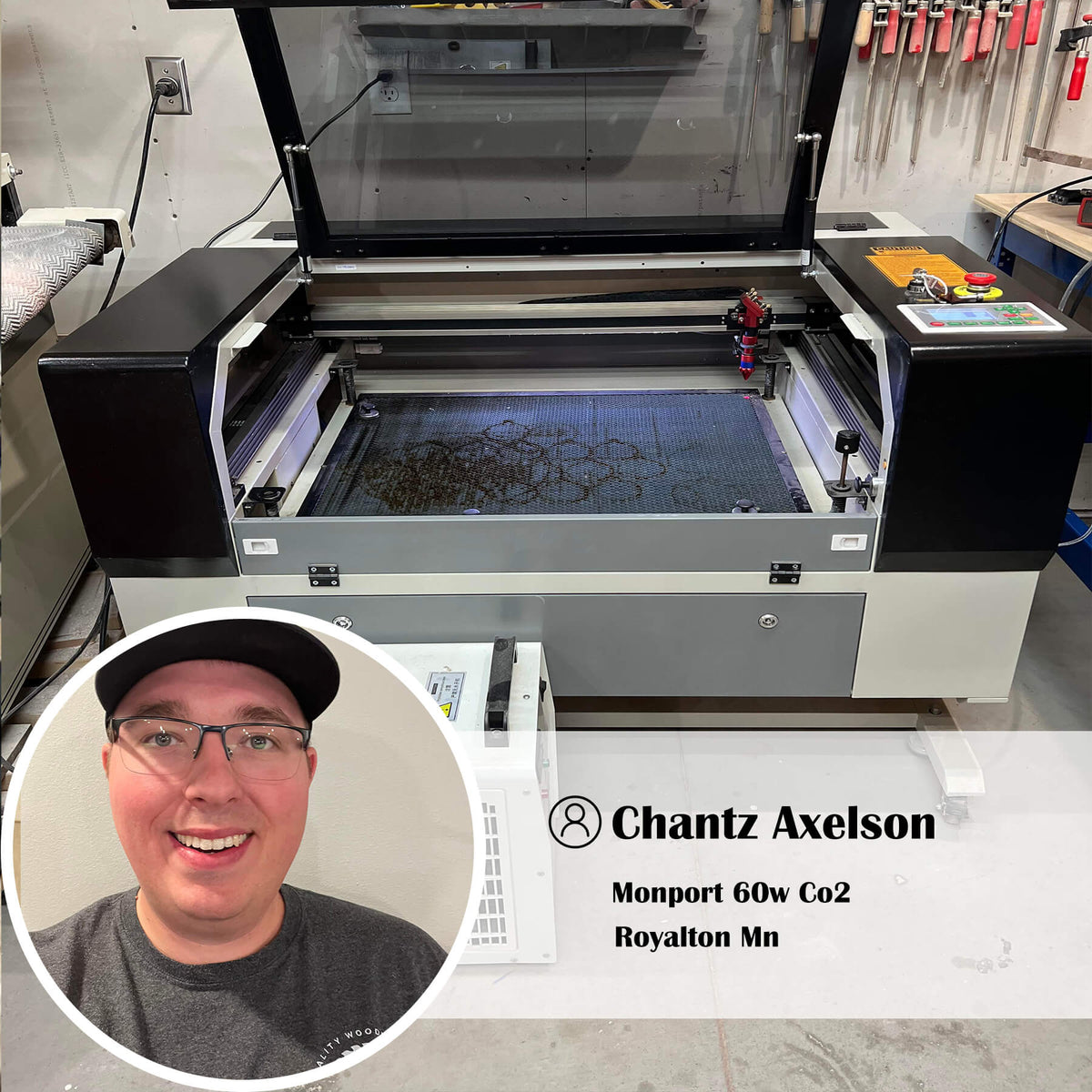 DEMO ROOM HOST - Chantz Axelson-Royalton Mn — Monportlaser