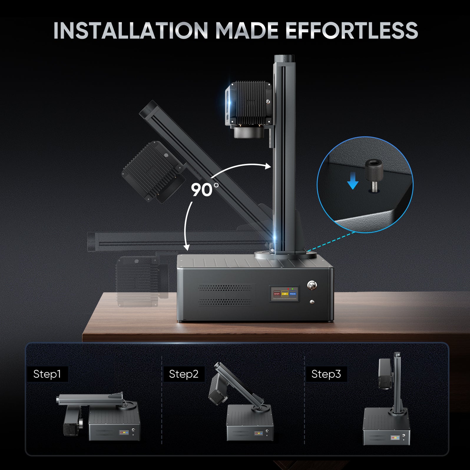 Monport GA 60W Upgraded Integrated MOPA Fiber Laser Engraver & Marking ...